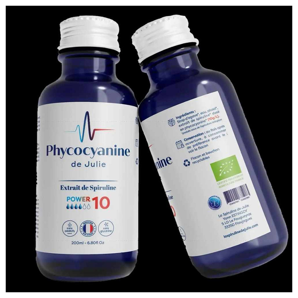 Phycocyanine POWER 10 - Flacons 100 et 200ml - Epicerie - La Spiruline ...